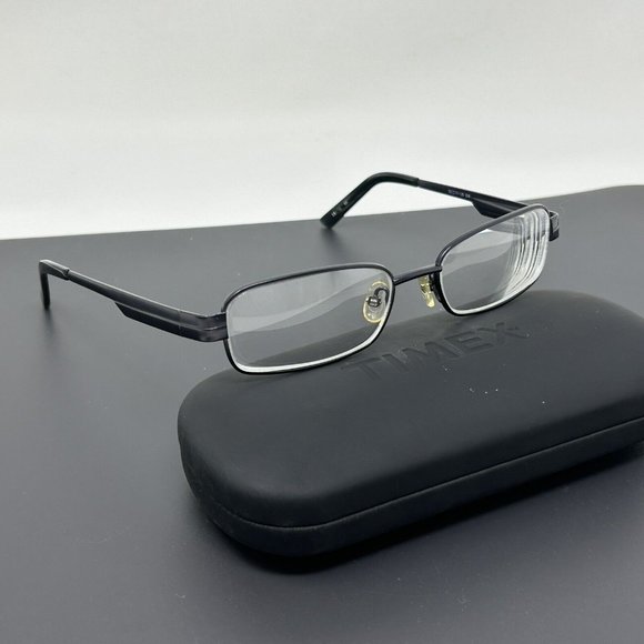 Timex | Accessories | Timex Eyeglasses T258 Gunmetal Rectangular Full Rim Frames 537 135 Mm ...